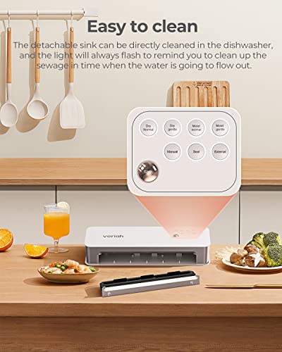 Vacuum Sealer Machine, voriah automatic smart touch screen Vacuum Sealer Machine (automatic & manual optional),9-in-1 multi-function sealing mode For food preservation and storage,Pow erful Dual Pumps Food Air Sealing System, Sous Vide ,machine washabl