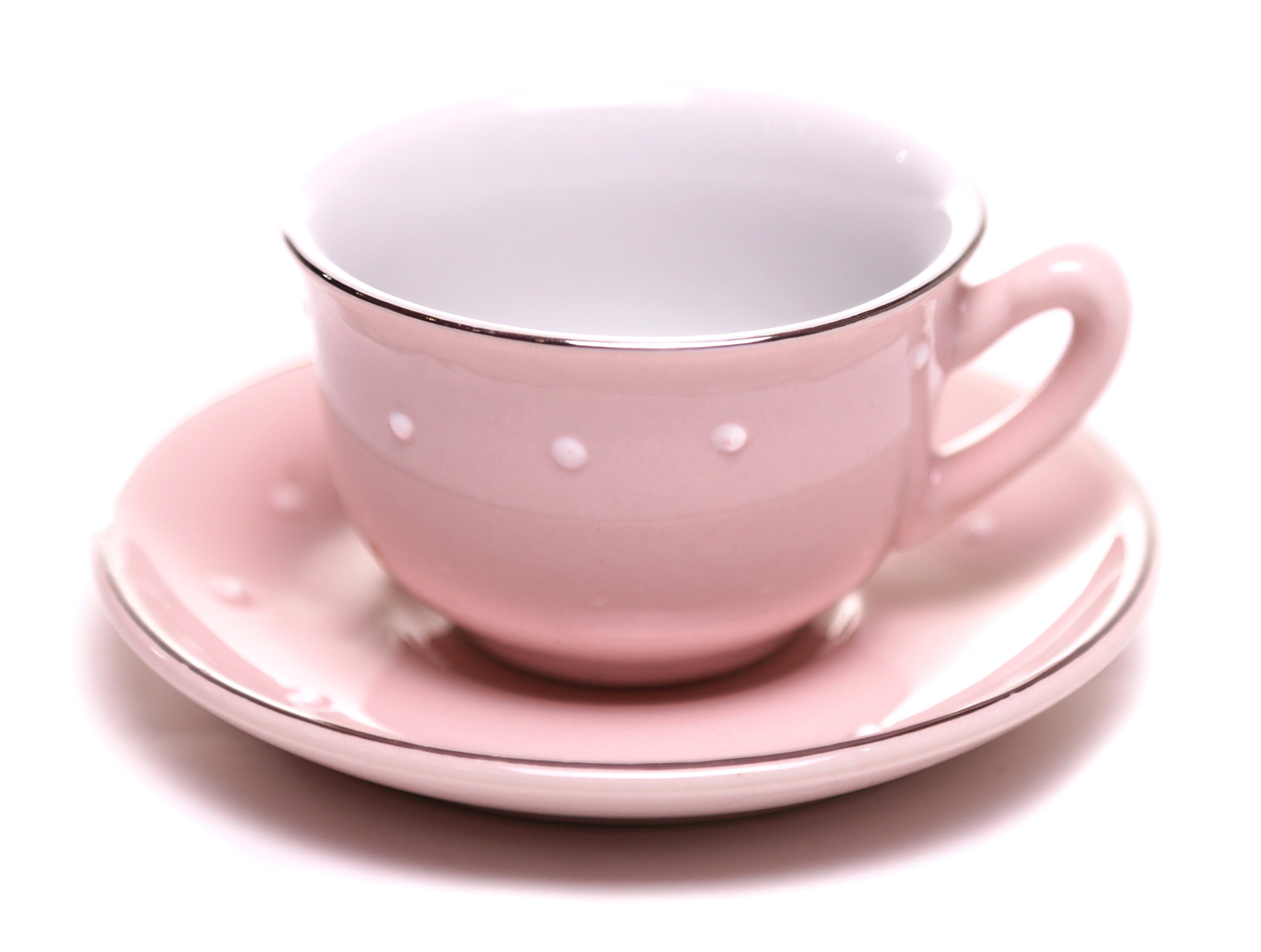 Children's Porcelain Play Tea Set - 13pcs, Light Pink
