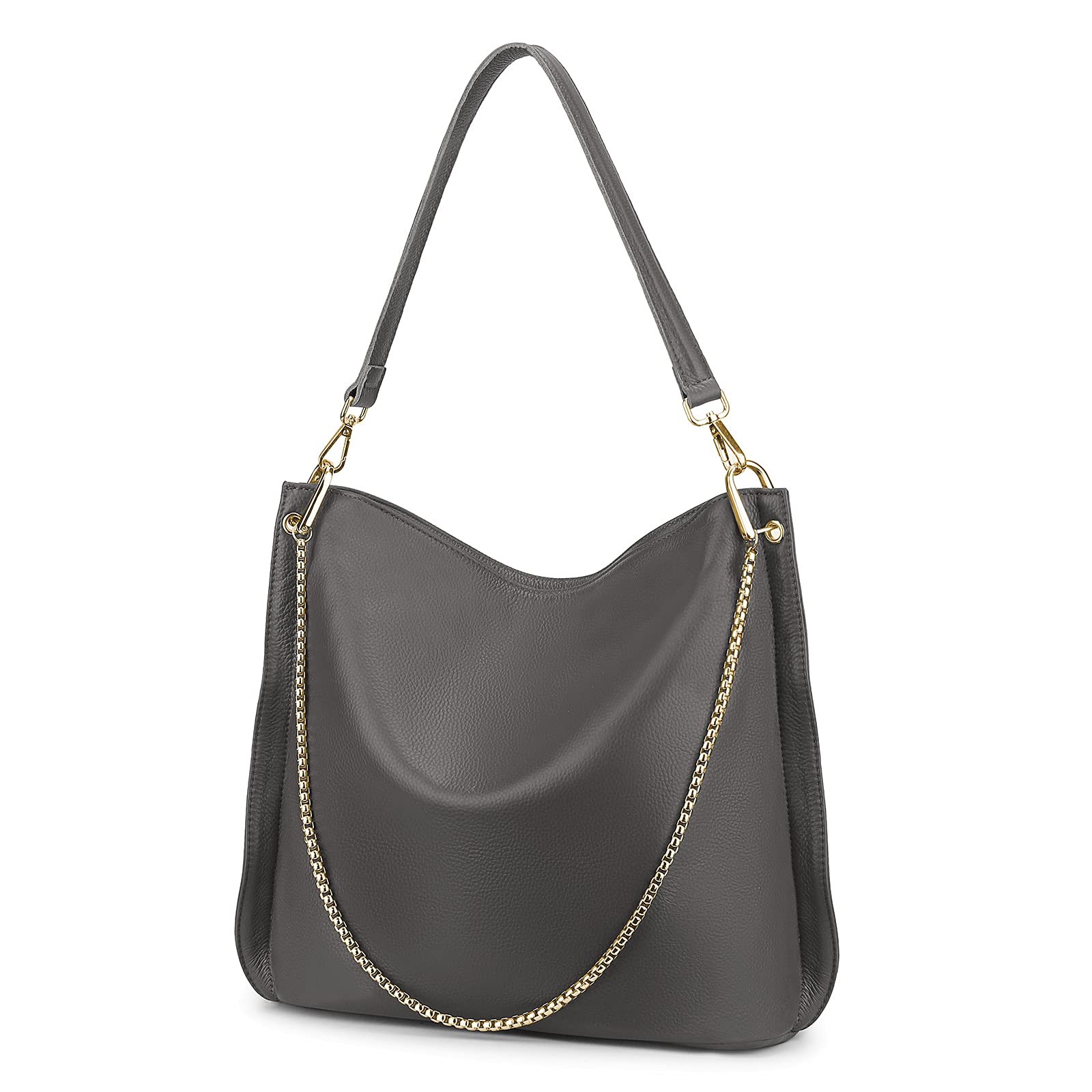 YALUXE Genuine Leather Shoulder Bag Stylish Womens Crossbody Travel Fashion Chain