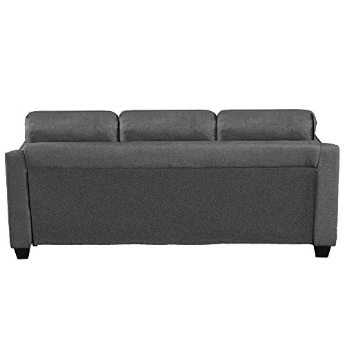 ERYE 3 Pieses Mid-Century Modern Sofa Sets Linen Fabric Tufted Back Sofa&Couch Include 3 Seaters Couch, Loveseat and Armchair with Rivets Rivets for Home Apartment Office Living Room Sets