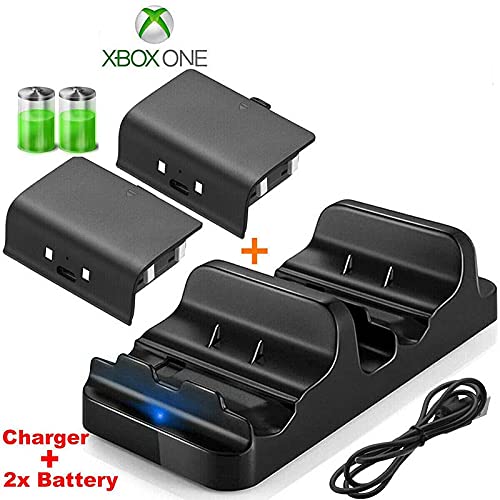 Controller Charging Dock,Twin Charging Dock with 2X Rechargeable Battery Packs