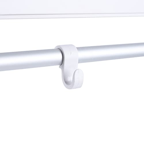 Headery Invisible Folding Wall Mounted Clothes Drying Rack Hanger,Space Saving Laundry Drying Rack,Collapsible Wall Mounted Hanger with 7 Drying Rods and 4 Movable Hooks