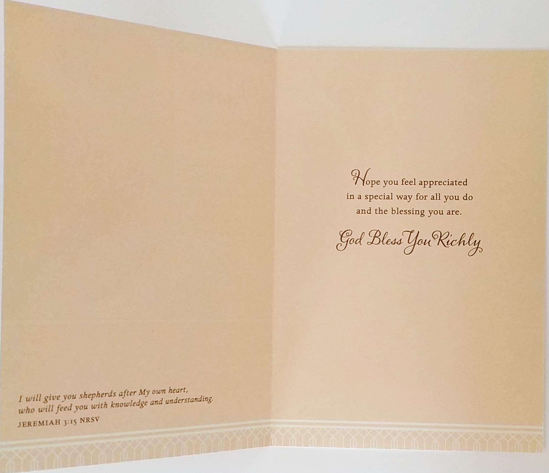 Greeting Card For A Pastor Who Makes A Difference Ministry Clergy Appreciation Your Commitment To God's Word and To Shepherding His People is a Wonderful Gift To Our Church