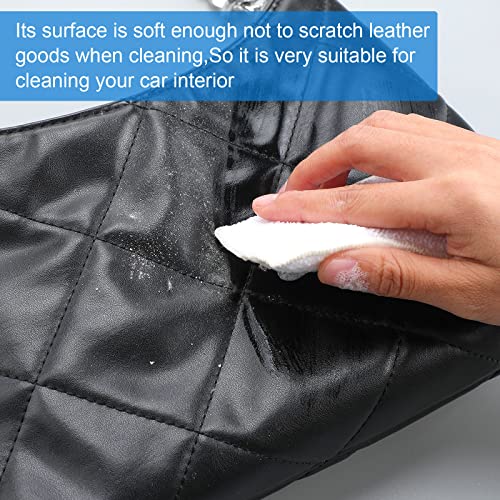 Gandeer 12 Pcs Interior Scrubbing Sponge for Leather Plastic Car Microfiber Kitchen Sponge Household Cleaning Sponges Double Sided Dish Sponge Cleaning Kit, White