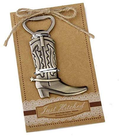 Cowboy Boot Bottle Openers with Exquisite Packaging, 12 Pcs Boot Bottle Opener Beer Accessories Metal Stainless Steel Bottle Openers,Best Groomsman Gift