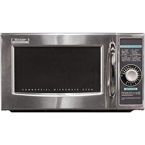Sharp R-21LCFS Medium Duty Commercial Microwave (Dial Timer, 1000-Watts, 120-Volts) (Update of R-21LCF),Silver