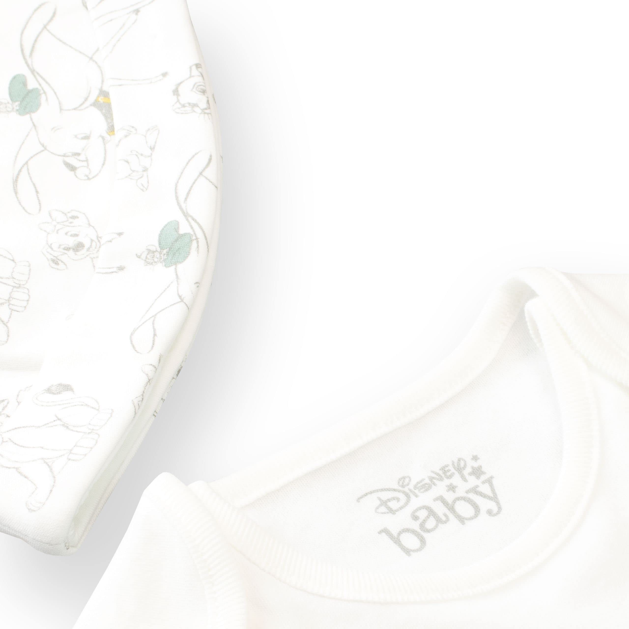 Disney Baby Boys or Girls Dumbo Bodysuit with Hat and Bib Outfit 5 Piece Set White 18 M