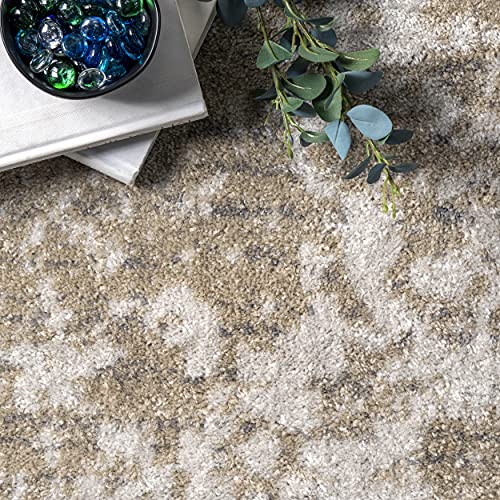 nuLOOM Deedra Modern Abstract Area Rug - 5x8 Area Rug Modern/Contemporary Beige/Ivory Rugs for Living Room Bedroom Dining Room Kitchen