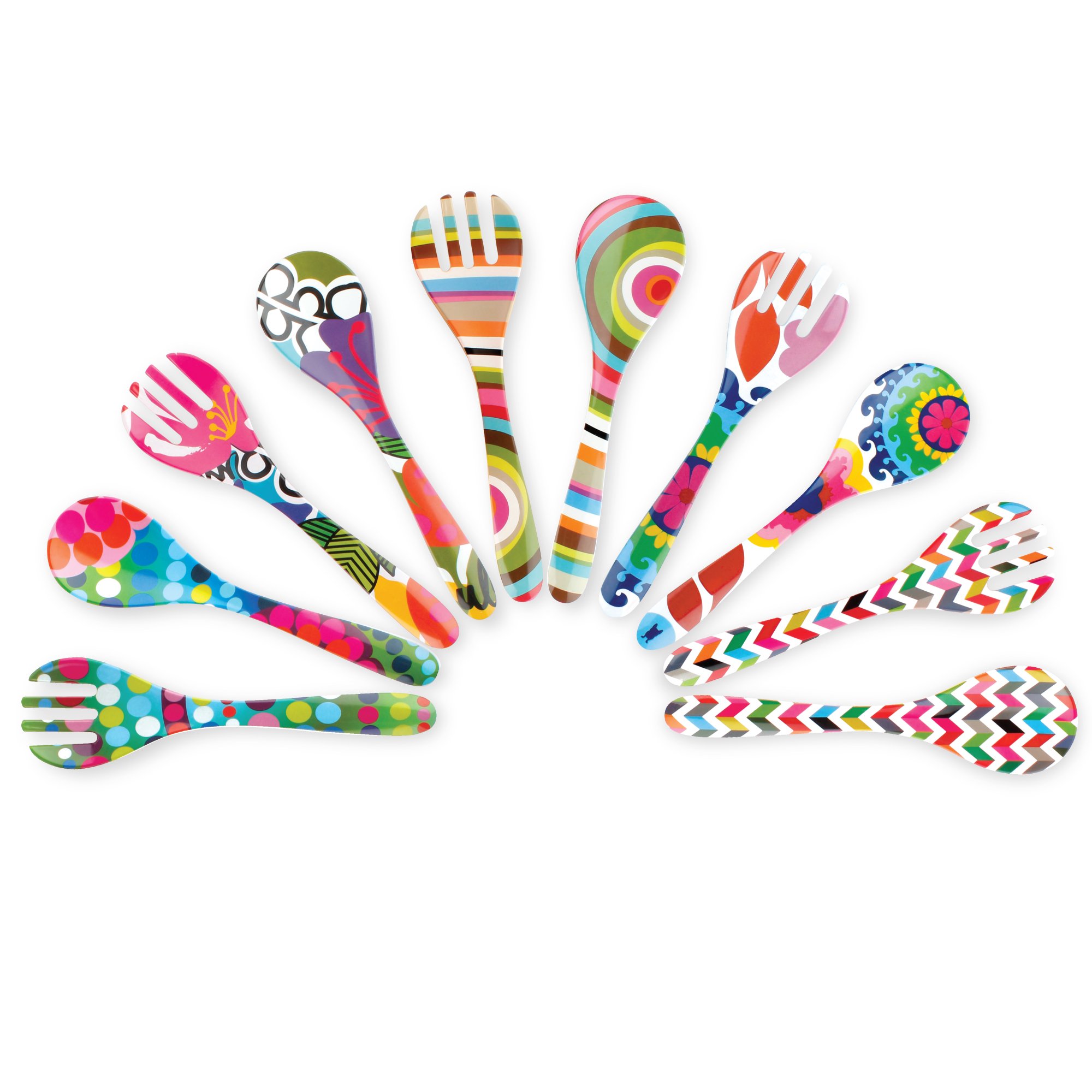 French Bull Salad Server 2 Piece Set - Melamine Dinnerware - 13" - Outdoor, Party, Utensils - Oasis