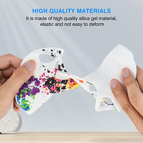 Newseego Case for PS5 Controller, Water Transfer Printing Camouflage Soft Silicone Cover with 8 Pcs Thumb Grips, Protective Non-Slip Case for PlayStation 5 DualSense Controller