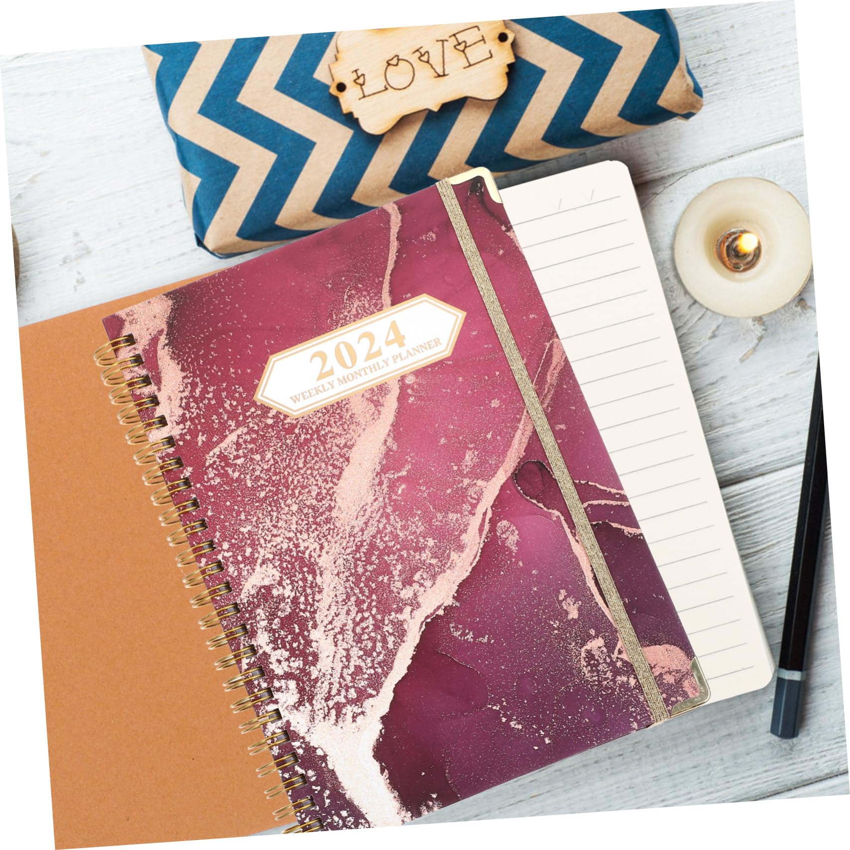 Ciieeo office schedule notepad daily writing notebook spiral schedule notepads agenda notepad calendar notepad planning note book english monthly planner decor portable Paper b01 Journal
