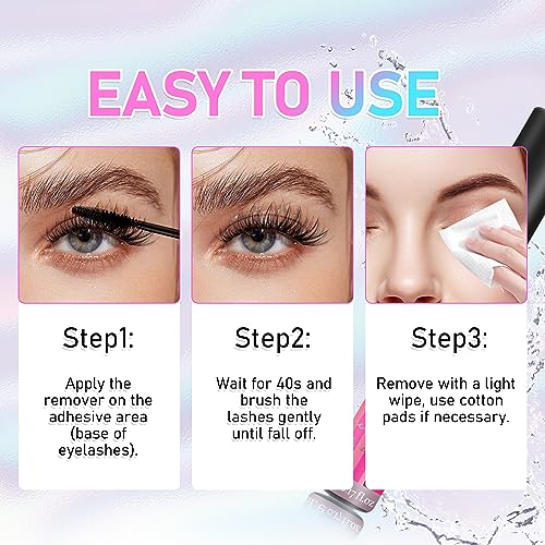 CIIQER Lash Remover - Cluster Lash Remover for False Eyelashes, Self-Use Eyelash Glue Remover, Lash Adhesive Remover - Cleanser Oil (0.17fl.oz, 5ml)