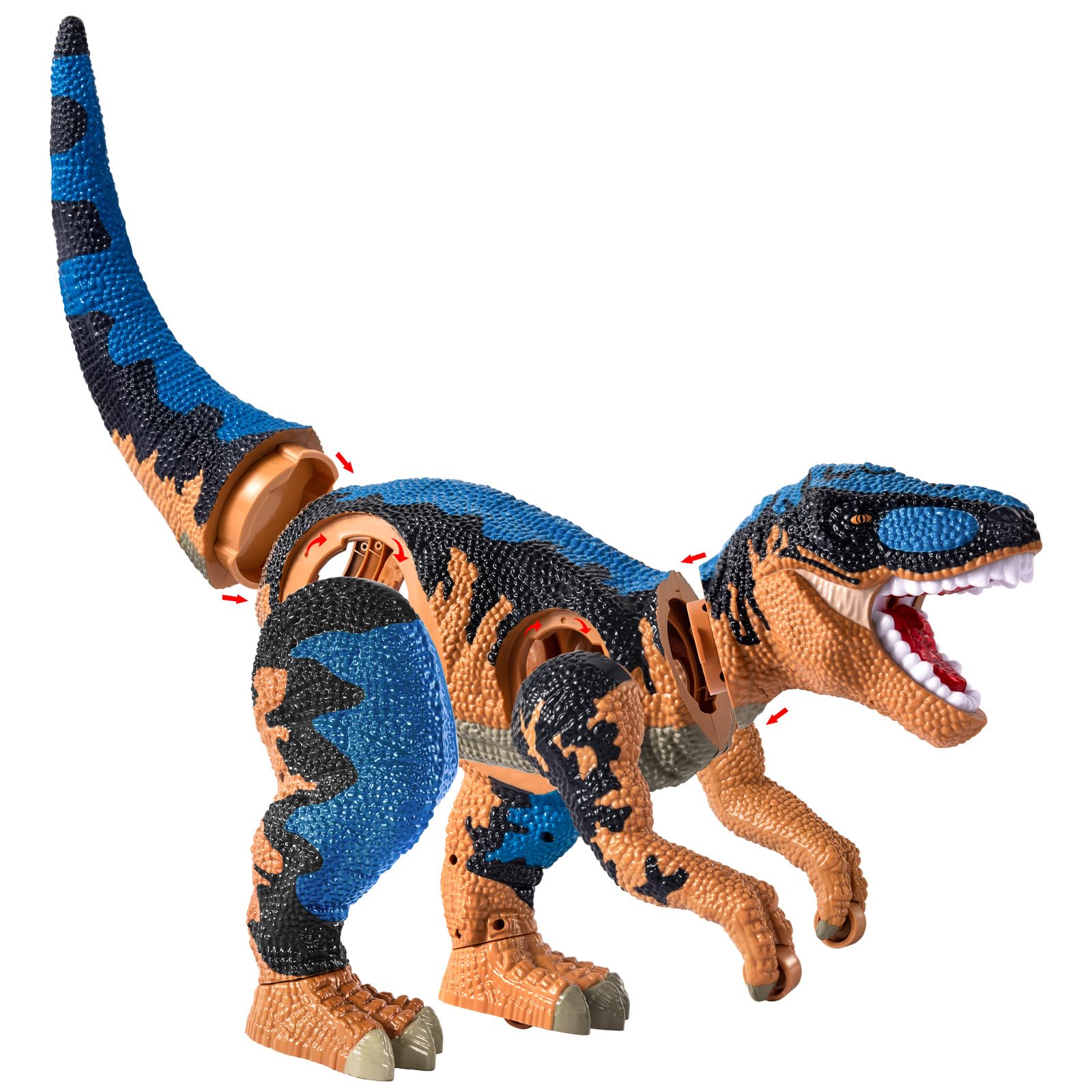 Remote Control Dinosaur T-rex Toys for Kids 3-5 Years, Rechargeable Electric Walking Robot Dinosaur with LED Lights & Sounds, Simulation T-rex RC Dinosaur Toy Gift for Boys Girls