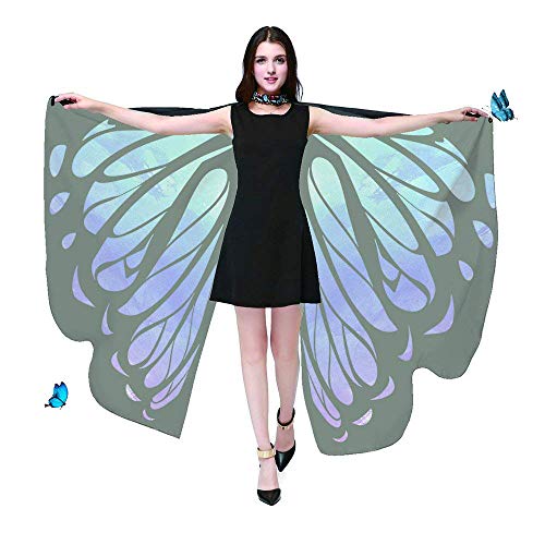 Shireake Baby Halloween/Party Prop Soft Fabric Butterfly Wings Shawl Fairy Ladies Nymph Pixie Costume Accessory … (168x135CM, Star sky)