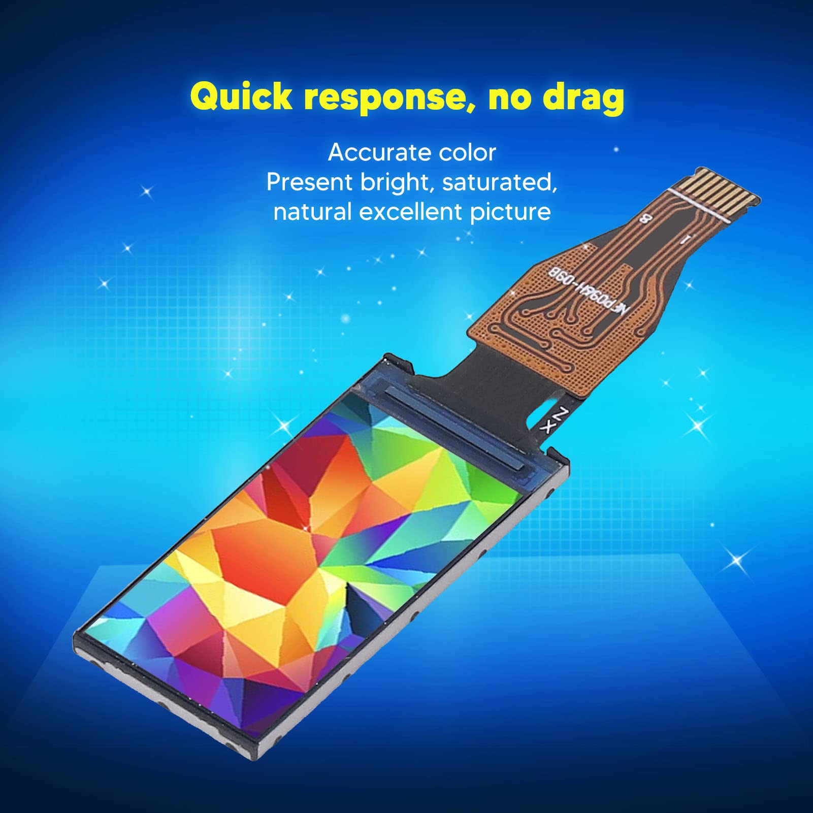 FOLOSAFENAR IPS Display Module, Non Flash ST7735S Drive 4Pcs 0.96in IPS Display Module Quick Response SPI Interface Energy Saving for Controller Board