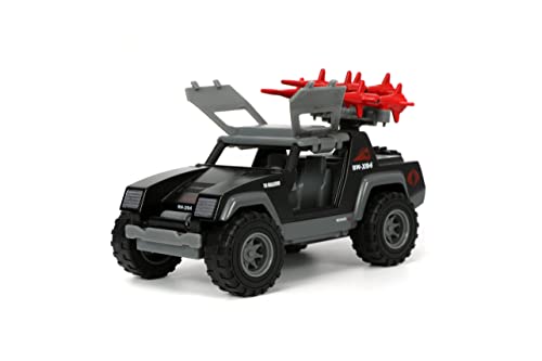 Jada Toys G.I. Joe 1:32 Stinger Die-cast Car with 1.65" Cobra Commander Figure, Toys for Kids and Adults,Grey