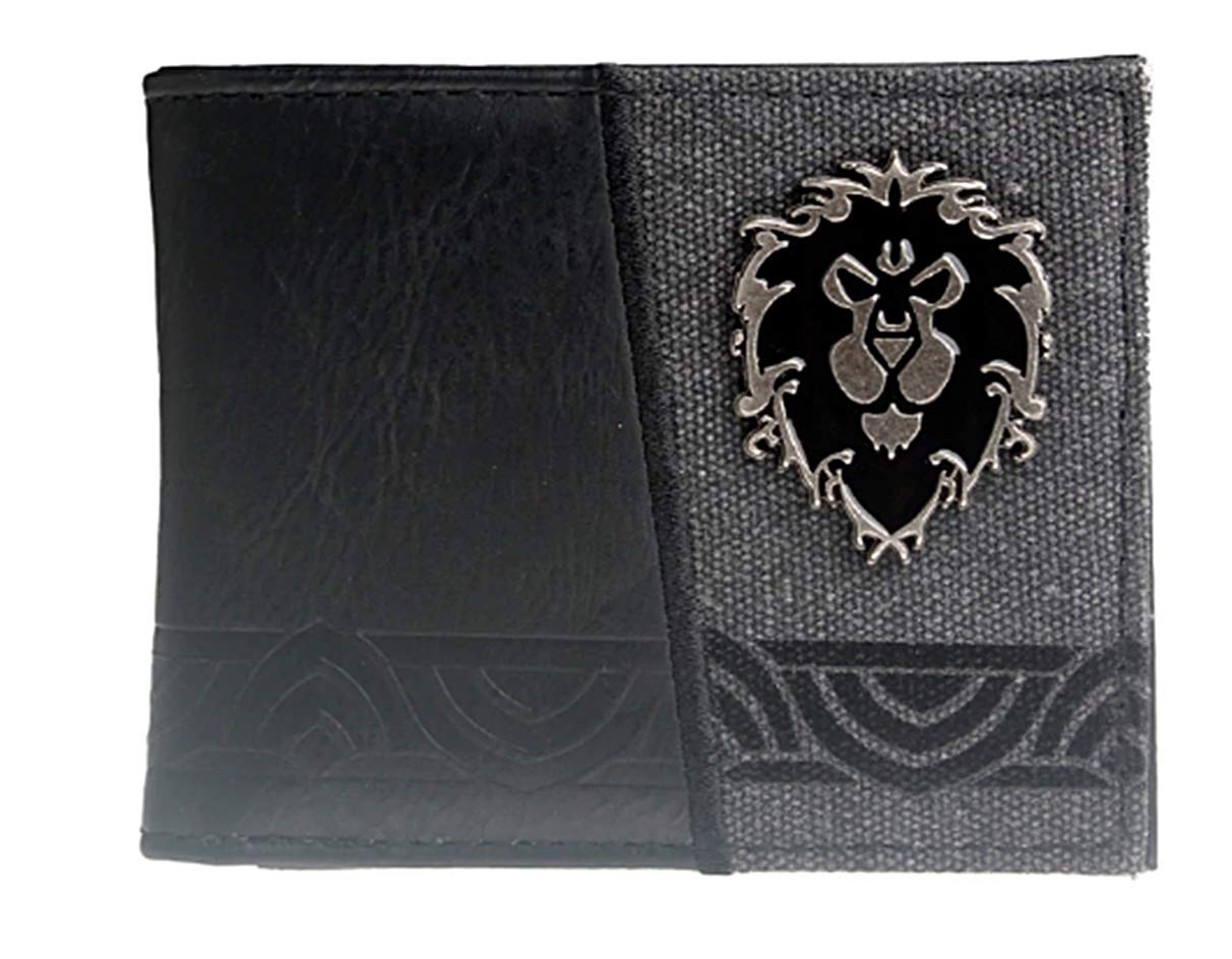 WOW Alliance Metal Logo Leather Bi Fold Wallet