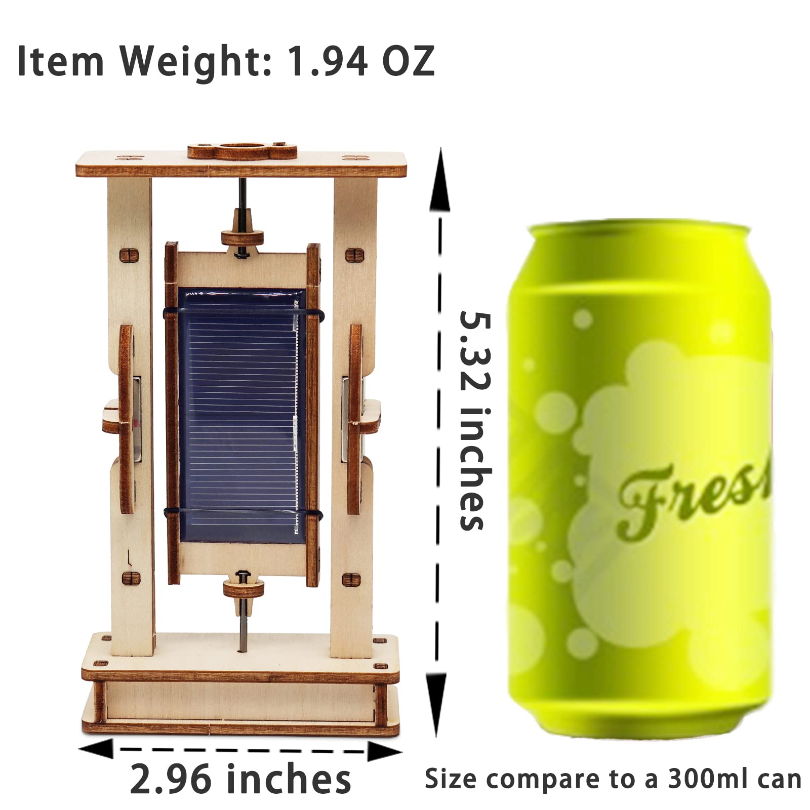 STEM Solar Engine Motor Science Model Building Kit Physical Experiment Magnetic Mendocino Educational Hobby Toy for Kids & Adults Including Solar Panels with Soldered Coils,Strong Magnets and More