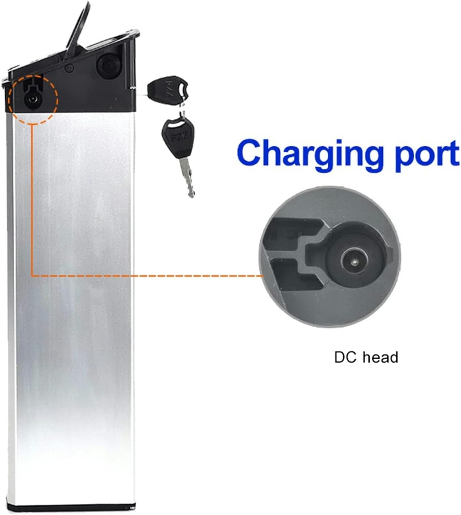 CHONGHAN eBike Battery, Folding E-Bike Replacement Lithium Battery 48V 17.5Ah 52V for 750W Detachable