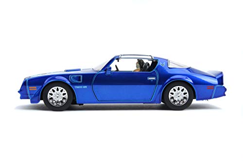 Jada Toys Hollywood Rides It Chapter Two Pennywise & Henry Bower's Pontiac Firebird, 1: 24 Blue Die-Cast Vehicle with 2.75" Die-Cast Figure