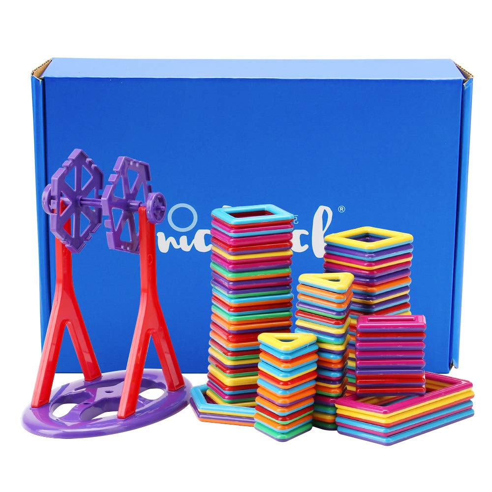 nicknack Mini Magnetic Blocks Toys Magnetic Tiles Building Blocks for Kids Baby and Toddler Gift Magnet Stacking Block Toys, 116pcs