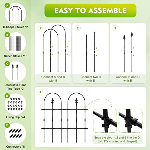Garden Trellis for Climbing Plants Outdoor and Indoor, 35inch*33inch Thickened Rustproof Plant Support Fence Climbing Frame for Ivy Vines Rose Vegetable Flower Potted Plants Climbing