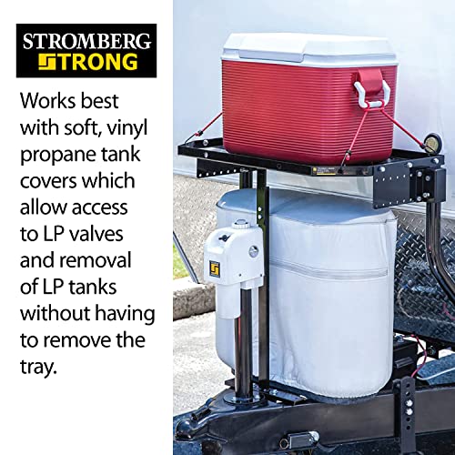 Stromberg Carlson CC-255 Trailer Tray - A-Frame Cargo Carrier for Outdoor and Generator Storage for RVs and Campers - Black