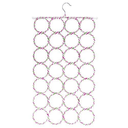 Super Z Outlet Foldable 28 Ring Hole Slots Space Saving Closet Hanger Scarf, Ties, Belts, Socks Organizer for Home Bedroom, Bathroom, Living Room (1)
