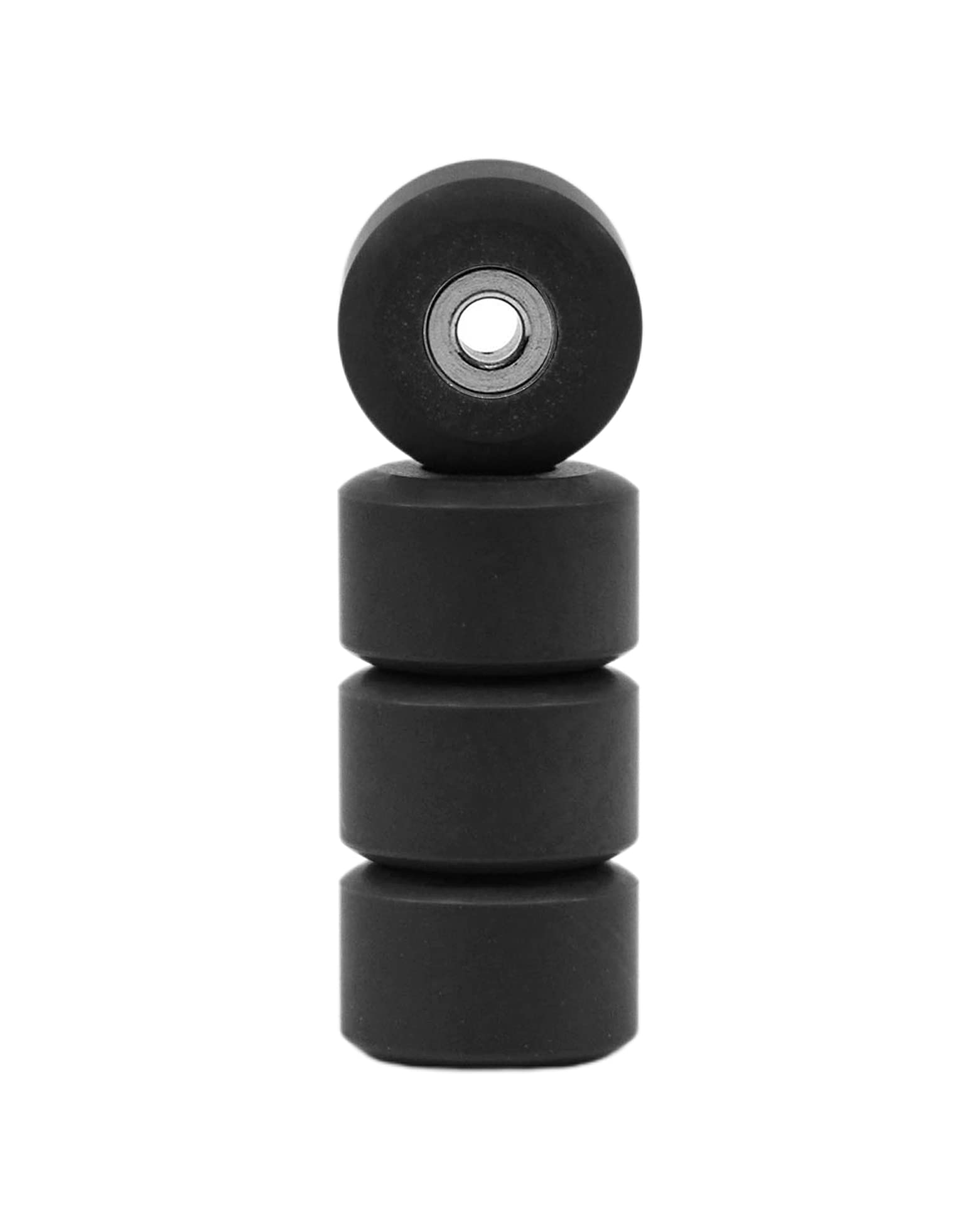 Teak Tuning Apex 71D Urethane Fingerboard Wheels, New Street Shape, 7.7mm Diameter, Ultra Spin Bearings - Made in The USA - Forged Grey Colorway