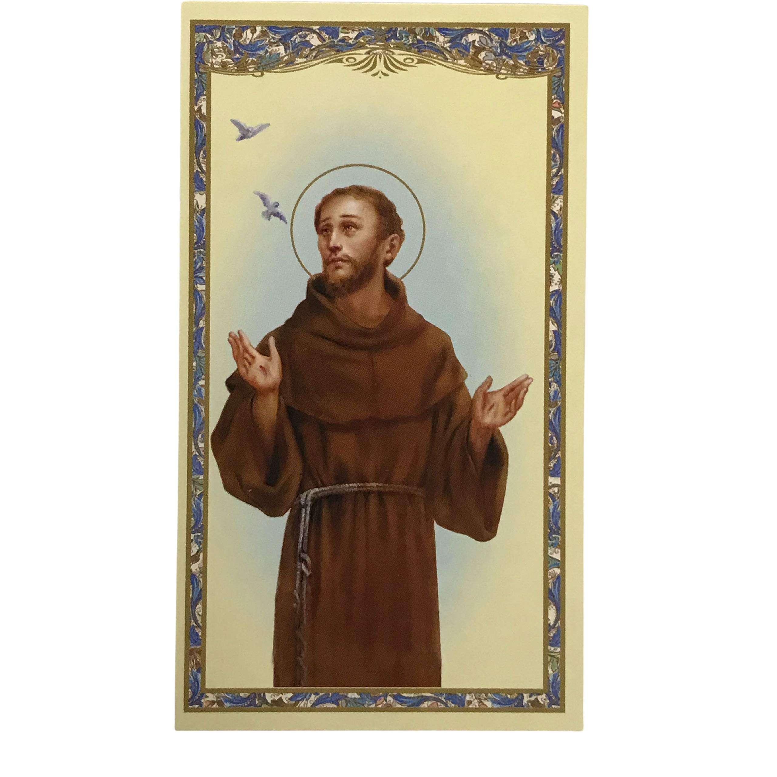 H HOLLY LINES St. Francis Prayer Cards Catholic Saint Francis of Assisi Holy Cards Set of Ten
