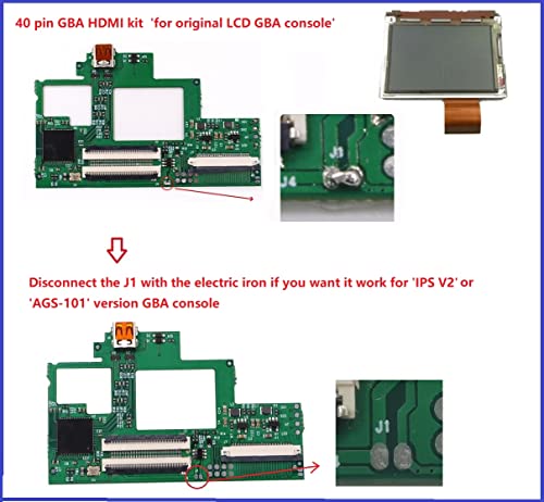 SRPJ(SRPJ) GBA HDMI Adapter for Professional and Soldered Modification Experienced Users: for Gameboy Advance 40 Pin TV Output Kit, Japanese Installation Manual [432468]