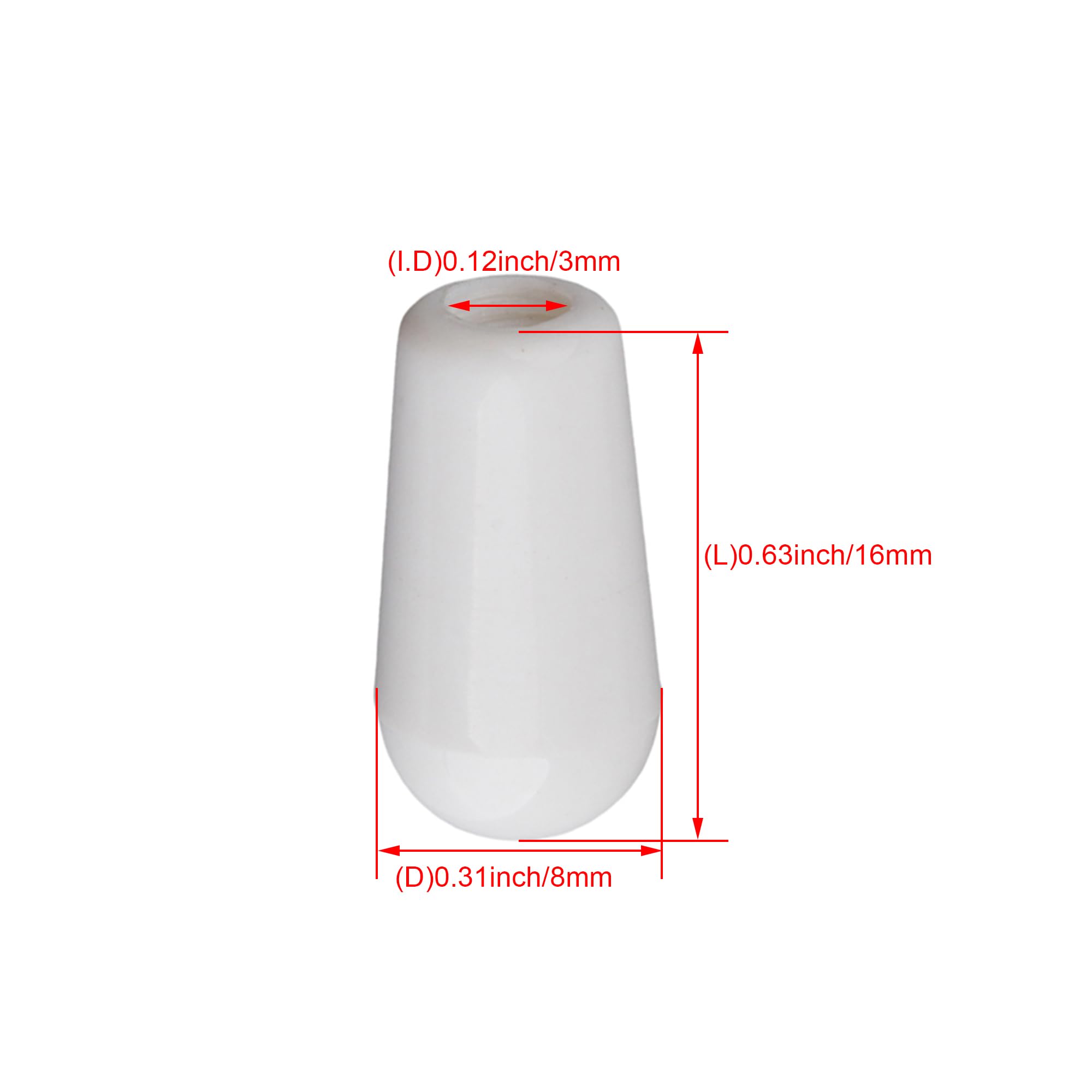 BQLZR Guitar Switch M3.5 Plastic 3 Way Toggle Switch Knob Caps with Threaded Inside for Electric Guitar Pack of 30