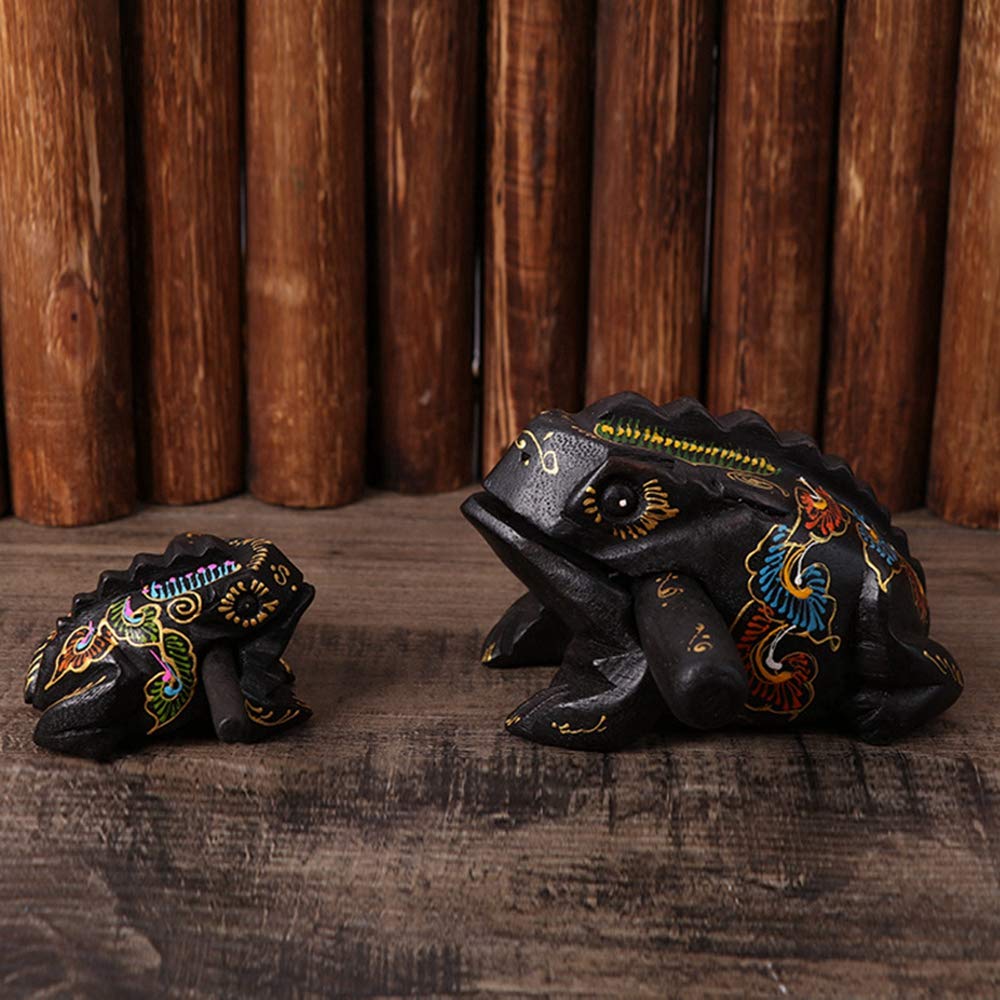 NIEFENG Craft Wooden Lucky Frog Croaking Musical Instrument Home Office Decor(4)