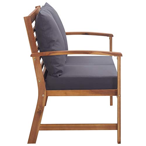 MBFLUUML Patio Dining Sets, Lawn Garden Backyard Deck Patio Table and Chairs, 4 Piece Garden Lounge Set with Cushions Solid Acacia Wood Suitable for Patio, Porch, Backyard, Balcony.