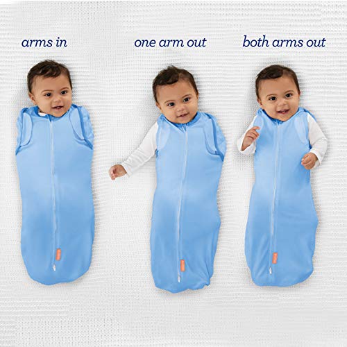 SwaddleMe Arms Free Convertible Pod β Size Large, 3-6 Months, 2-Pack (Lucky Star) Zip-up Baby Swaddle Helps Transition to Arms Out Sleep for Safe Rolling and Self-Soothing