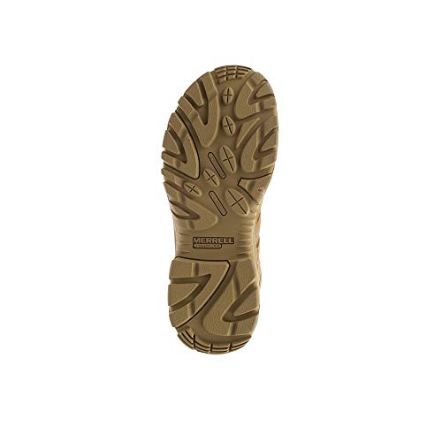 Merrell Men's Strongfield Tactical 8" Waterproof Military Boot, Dark Coyote, 10.5