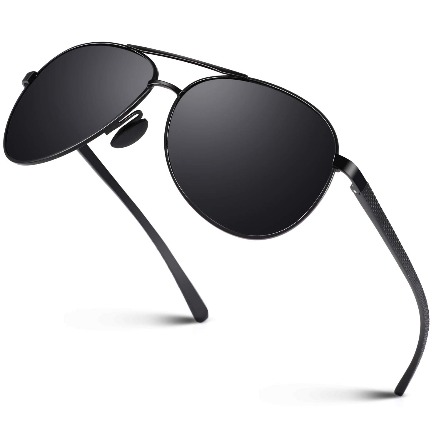 CGID Pilot Sunglasses Men Women Polarized UV400 Protection 62MM Pilot Metal Shades 3 Pack Gold Frame Grey, Blue, Silver Frame Silver Lens