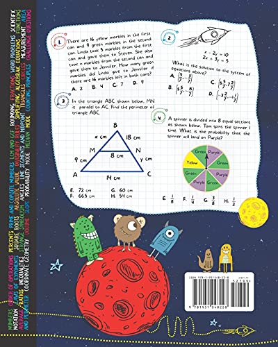 Math Practice Workbook Grades 6-8: 1000+ Questions You Need to Kill in Middle School by Brain Hunter Prep (Arithmetic, Algebra, Geometry, Measurement, ... more in Kill It Series by Brain Hunter Prep)