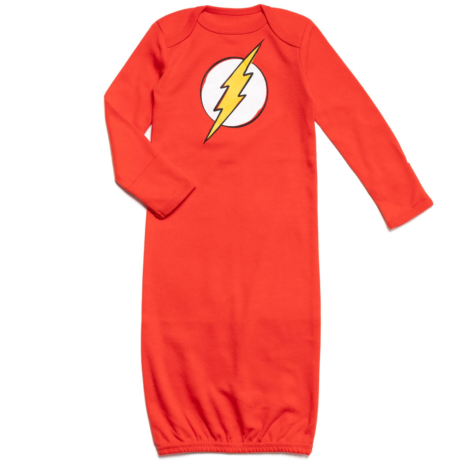 DC Comics Justice League Batman Superman The Flash Newborn Baby Boys 3 Pack Sleeper Gowns Black/blue/Red 0-6 Months