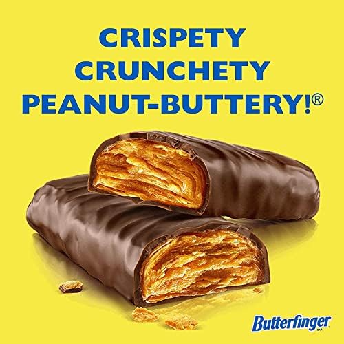 Butterfinger Fun Size Chocolate Bar β Crispy, Crunchy, Peanut-buttery Butterfinger Bars β Fun size individual Wrapped Bulk Candy Pack (2 Pound)