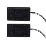 Yuhoo Solar Lantern Top Battery Box, Solar Light Replacement Top, Solar Lantern Panel Accessories Lid Lights Bulb Replacement Part for Garden Lawn Patio Yard (Black), free size