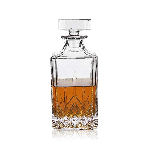 Viski Admiral 30 oz Liquor Decanter | Crystal Glass Liquor Dispenser for Whisky, Bourbon, Tequila, Brandy β Gift for Liquor Lovers