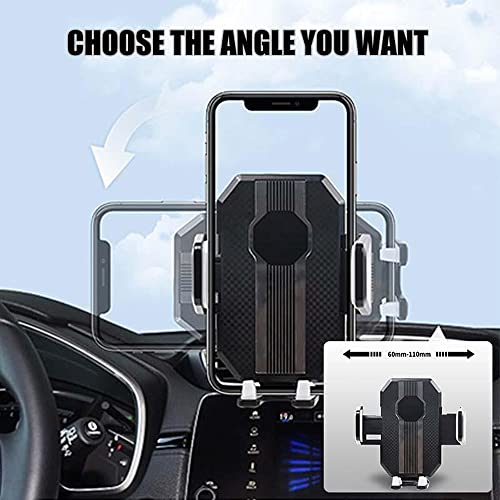 HIYITKS Car Phone Holder Mount, Suction Cup Cell Phone Holder Stand, Universal Dashboard/Windshield/Window Phone Holder One-Button Pop-up Strong Suction Cell Phone Car Mount (Black)