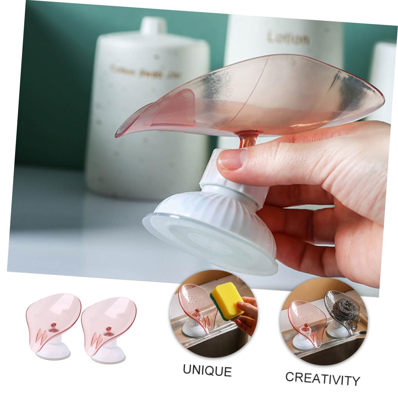 Cabilock 2pcs Soap Box Soap Drip Tray Wall Soap Dispenser Tray Wall Soap Dispenser Bracket Drain Soap Container Wall Hand Soap Dispenser Wall Soap Rack Foam Soap Shelf Plastic Tub to Rotate