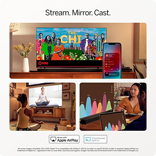 VIZIO 43-inch V-Series 4K LED HDR Smart TV w/Dolby Vision, WiFi 6E, Bluetooth Headphone Capable, AMD FreeSync & Alexa Compatibility, V435M-K04, 2023 Model