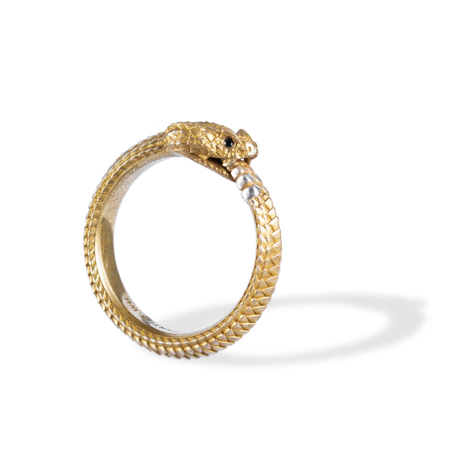 COPPERTIST.WU Ouroboros Ring Brass Snake Serpent Rings Aesthetic Jewelry Gift for Men Women (10.5)