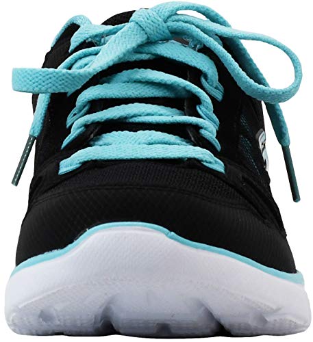 Skechers Women's Summit New World Black/Light Blue Sneaker 10 M US
