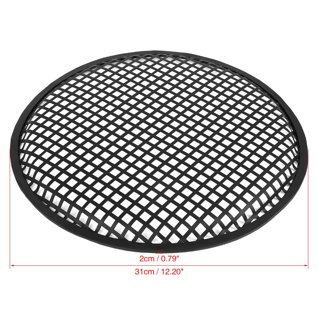 X AUTOHAUX 12 Inch Black Car Audio Speaker Cover Metal Mesh Subwoofer Grill Horn Guard