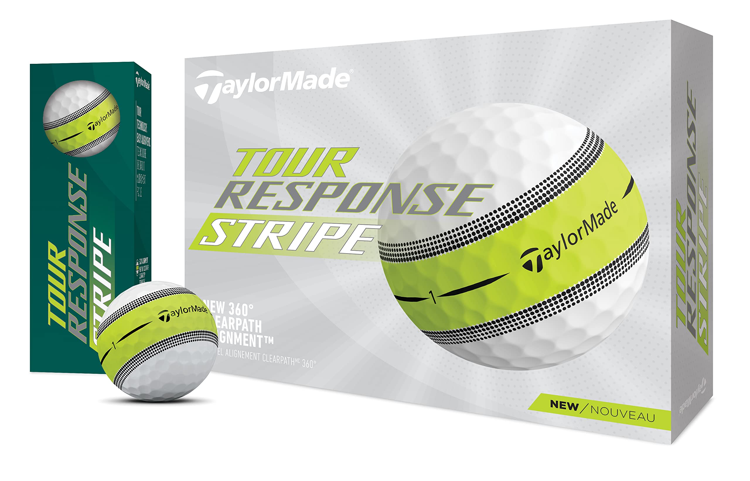 TaylorMade Unisex's Tour Response Stripe Golf Ball, One Size