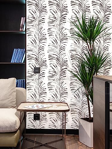 Modern Peel and Stick Wallpaper Boho Contact Paper for Cabinets Brown Wallpaper for Bedroom Self Adhesive Wallpaper Removable Stripe Wall Paper for Nursery Herringbone Shelf Drawer Liner17.3β x 78.7β